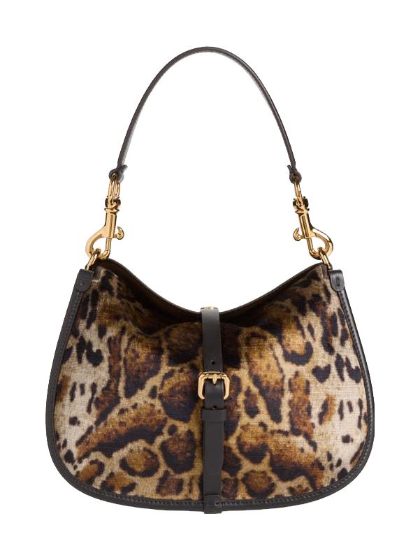 ETRO Etro Animal Print Velvet Shoulder Bag
